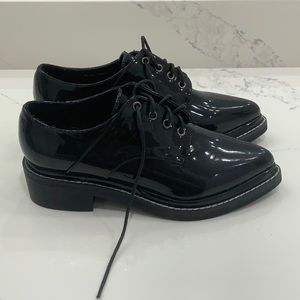 Shoes | Black Patent Pointy Toe Oxford Shoes | Poshmark